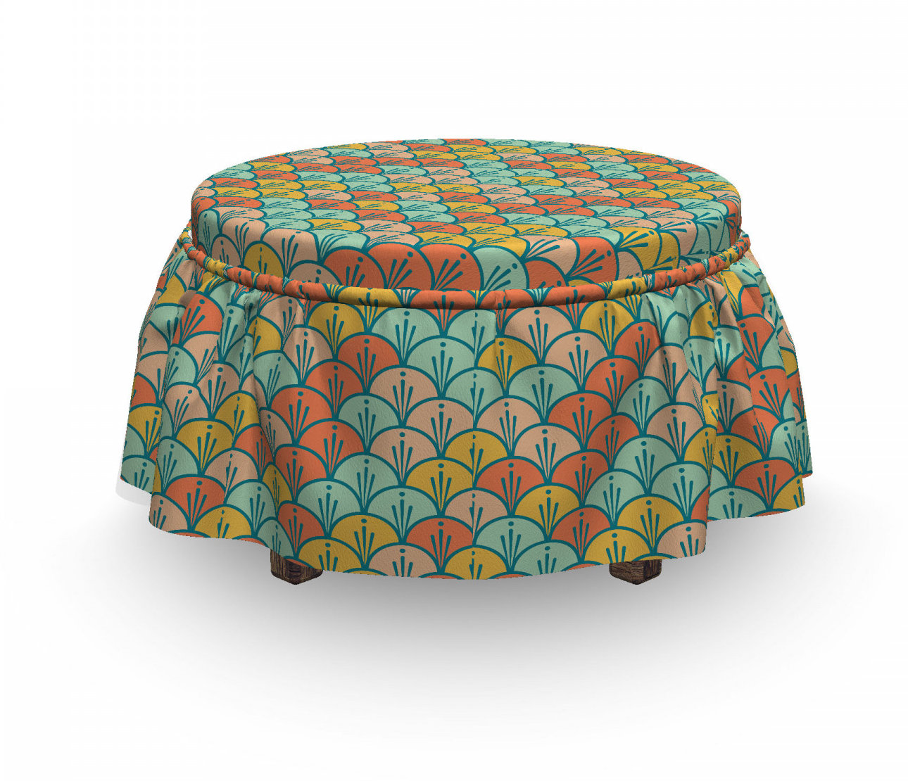 East Urban Home Scales Ottoman Slipcover | Wayfair