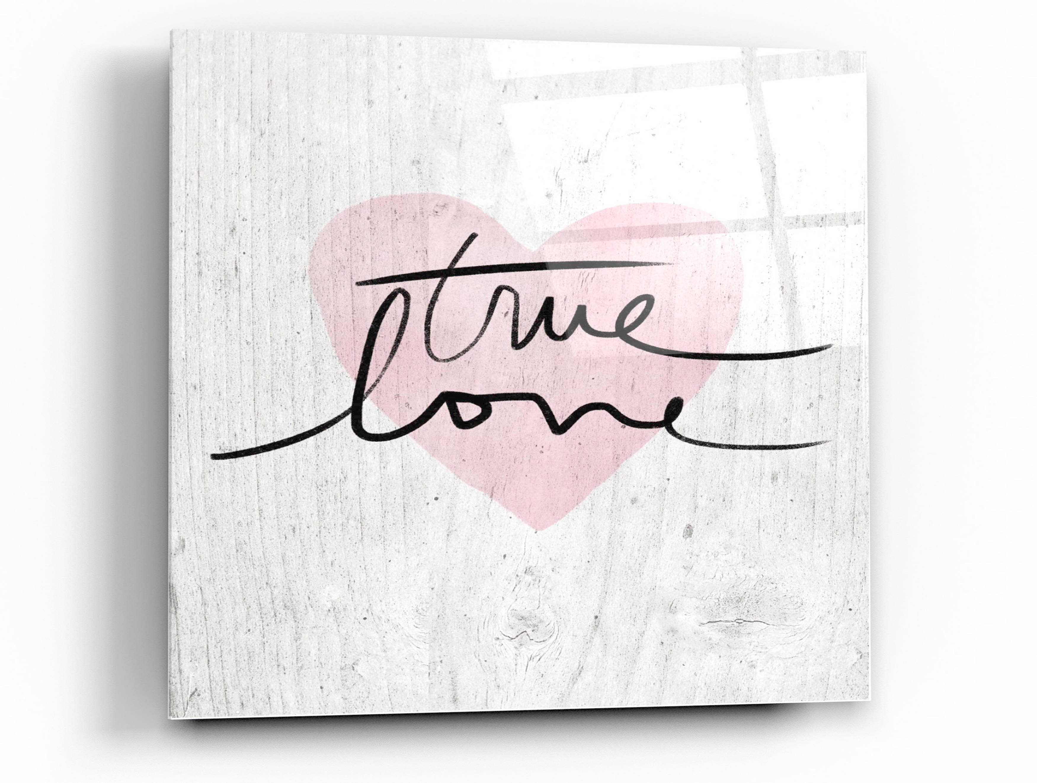 Trinx 'True Love' By Linda Woods, Acrylic Glass Wall Art, 24"X24 ...