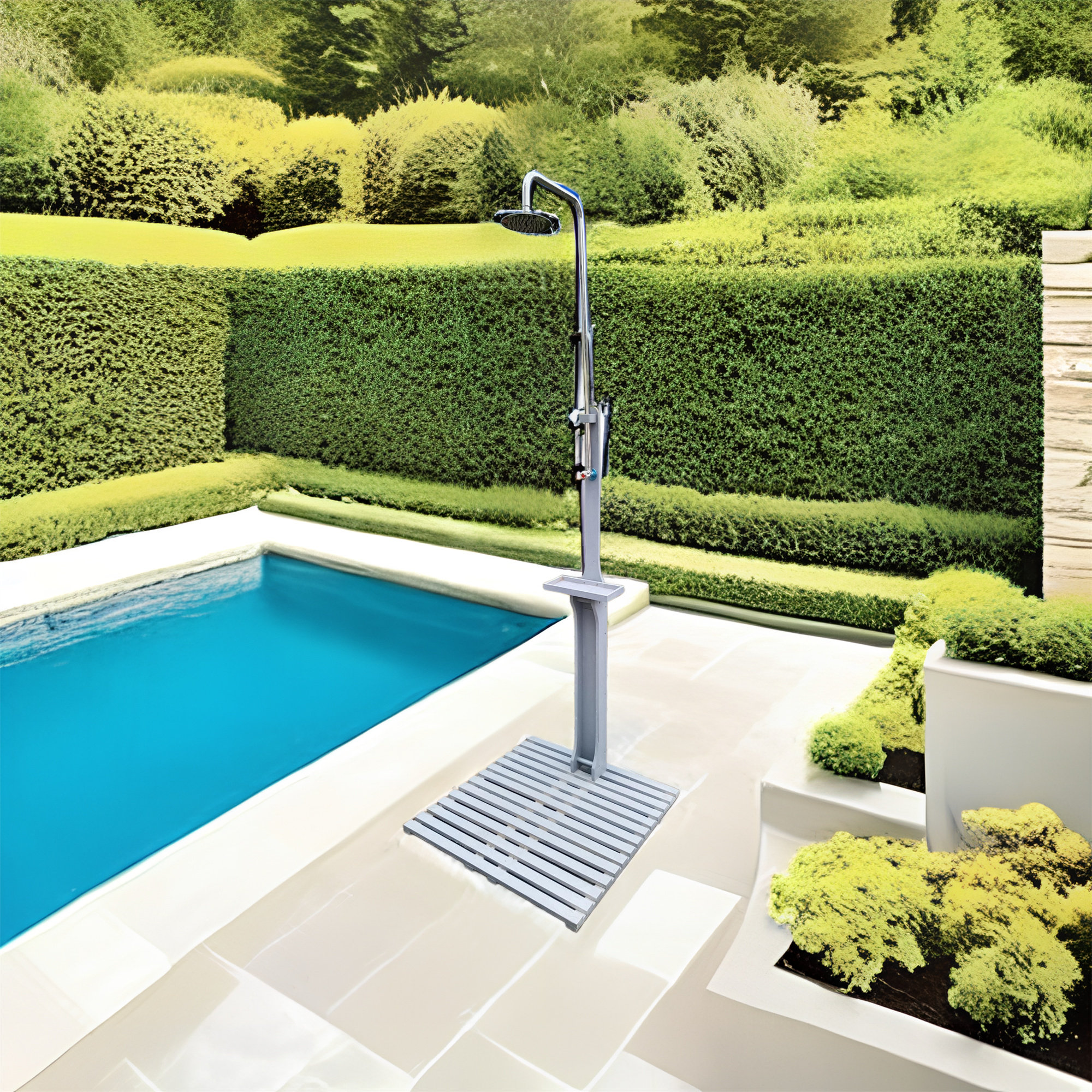 MONSFEST Outdoor Garden Pool Shower With Chassis Board, For Swimming ...