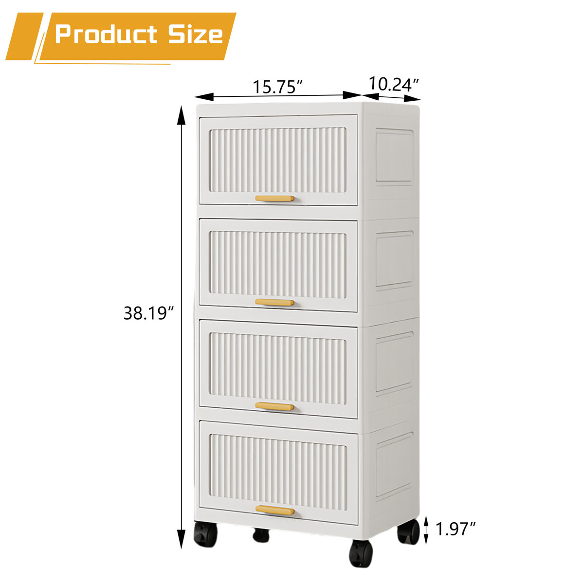 Rebrilliant Storage Drawer With Locking Wheels In Bedroom And Kitchen ...