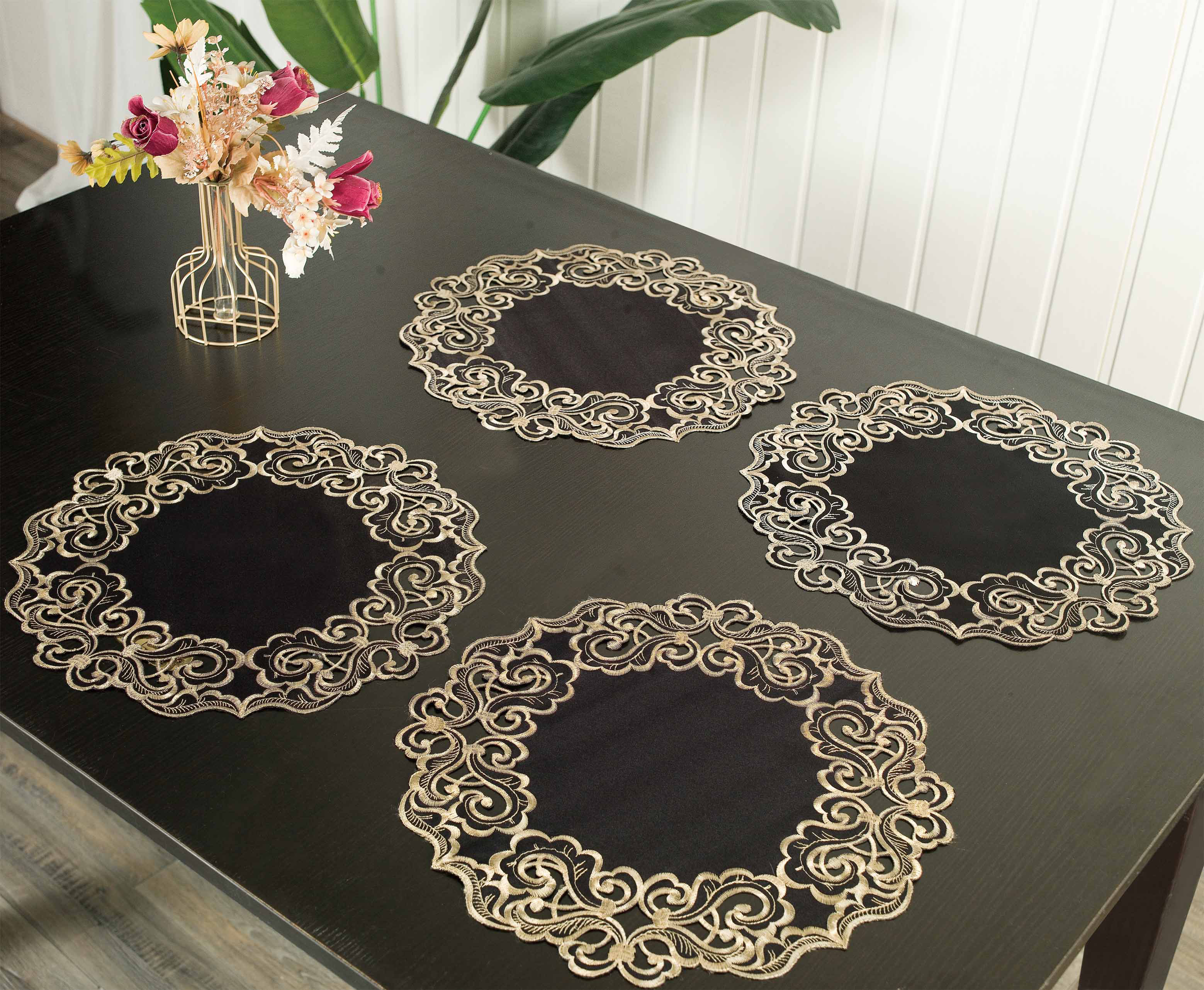 Alcott Hill Bastiana Lace Doilies for Table Round Placemates of Granada ...