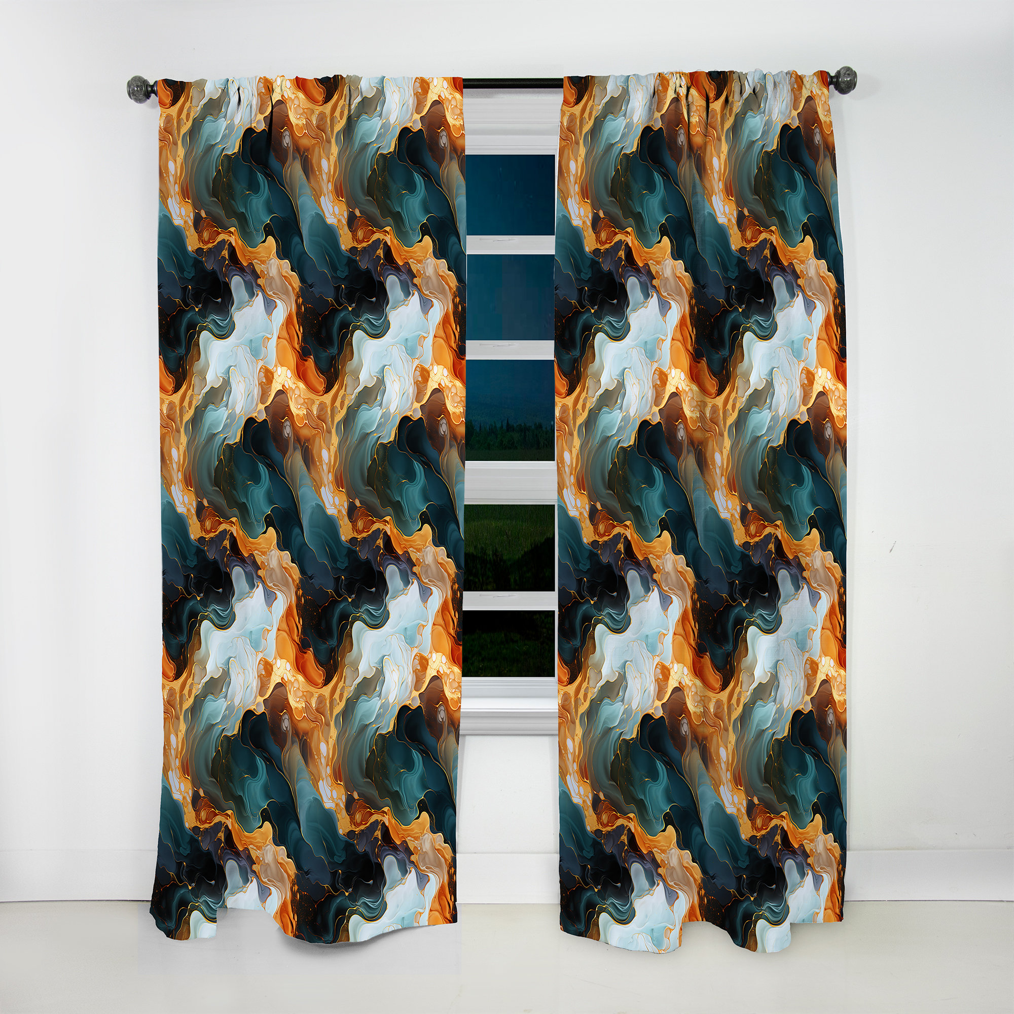 Design Art Mystic Reverie Marble Pattern - Abstract Marble Curtain ...