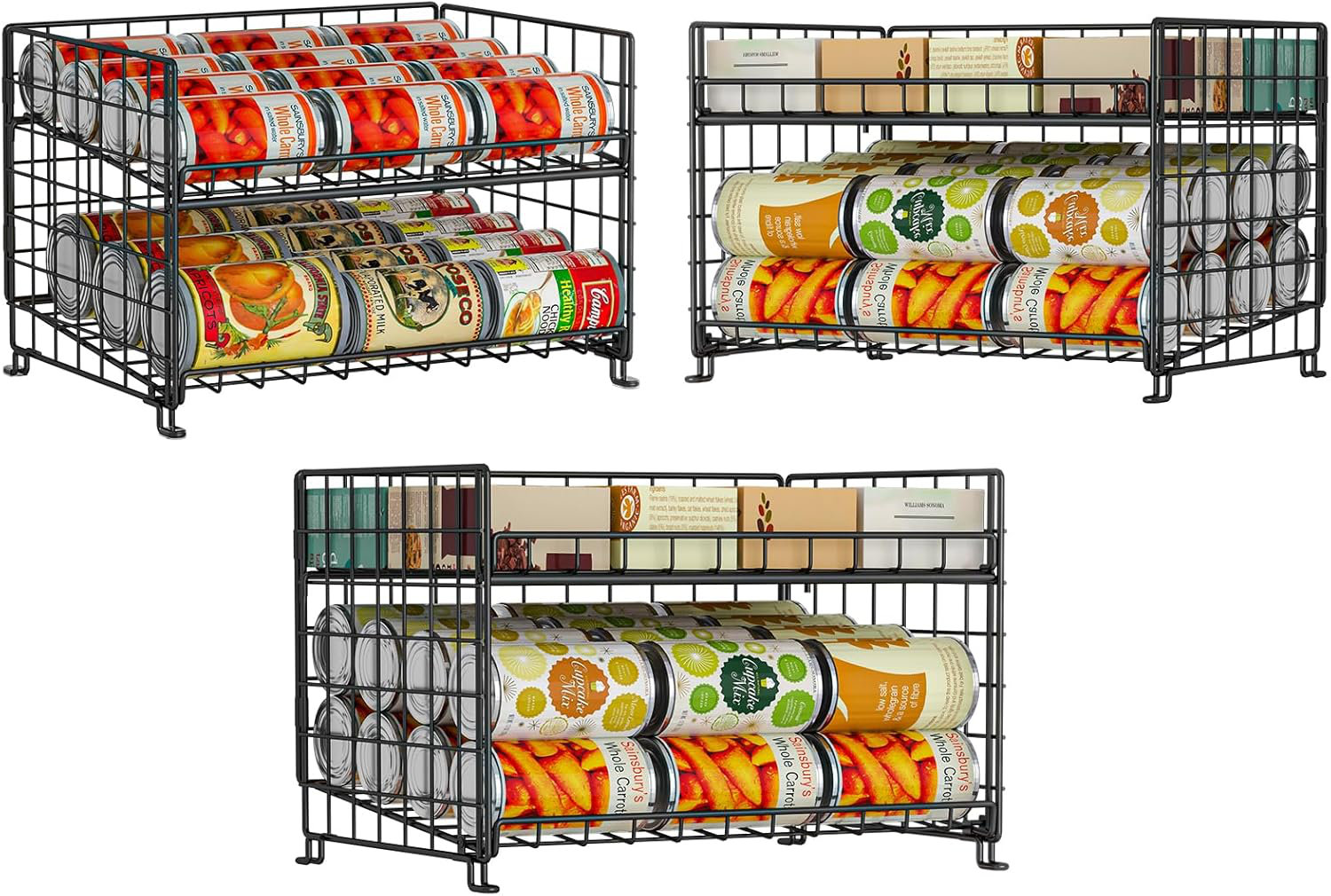 Latitude Run® Wire Mesh Can Rack - 3-piece Set | Wayfair