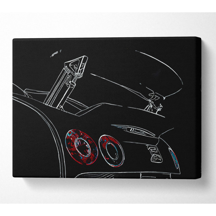 Borough Wharf Bugatti Veyron Rear Spoiler Psychedelic - Wrapped Canvas ...