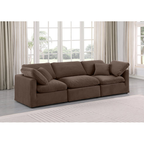 Brown Velvet Sofas You'll Love | Wayfair