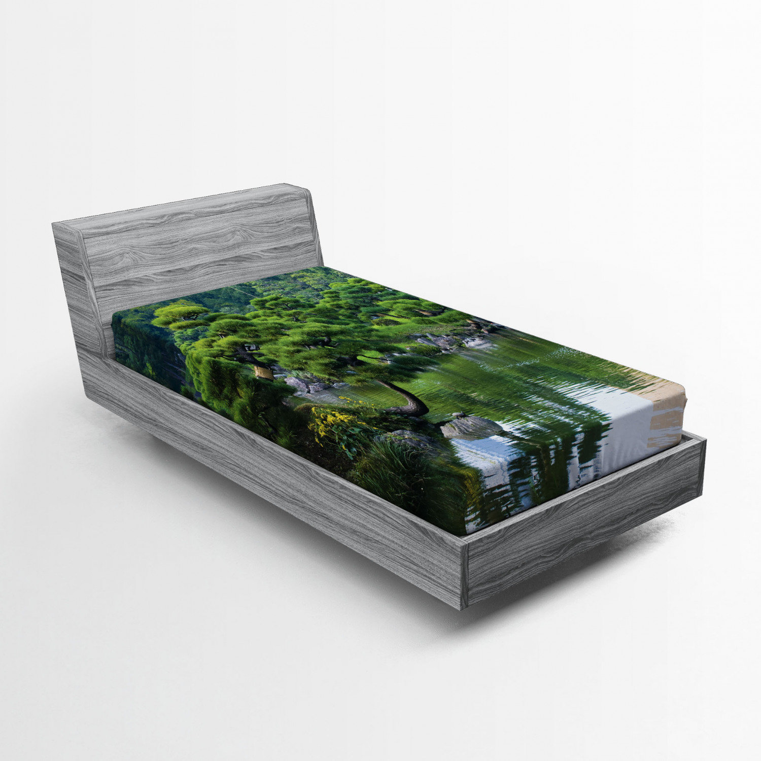 Ambesonne Japanese Microfiber Fitted Sheet | Wayfair