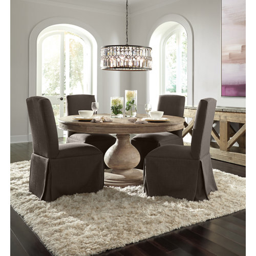 Birch Lane™ Dadeville Round Solid Wood Dining Table & Reviews | Wayfair