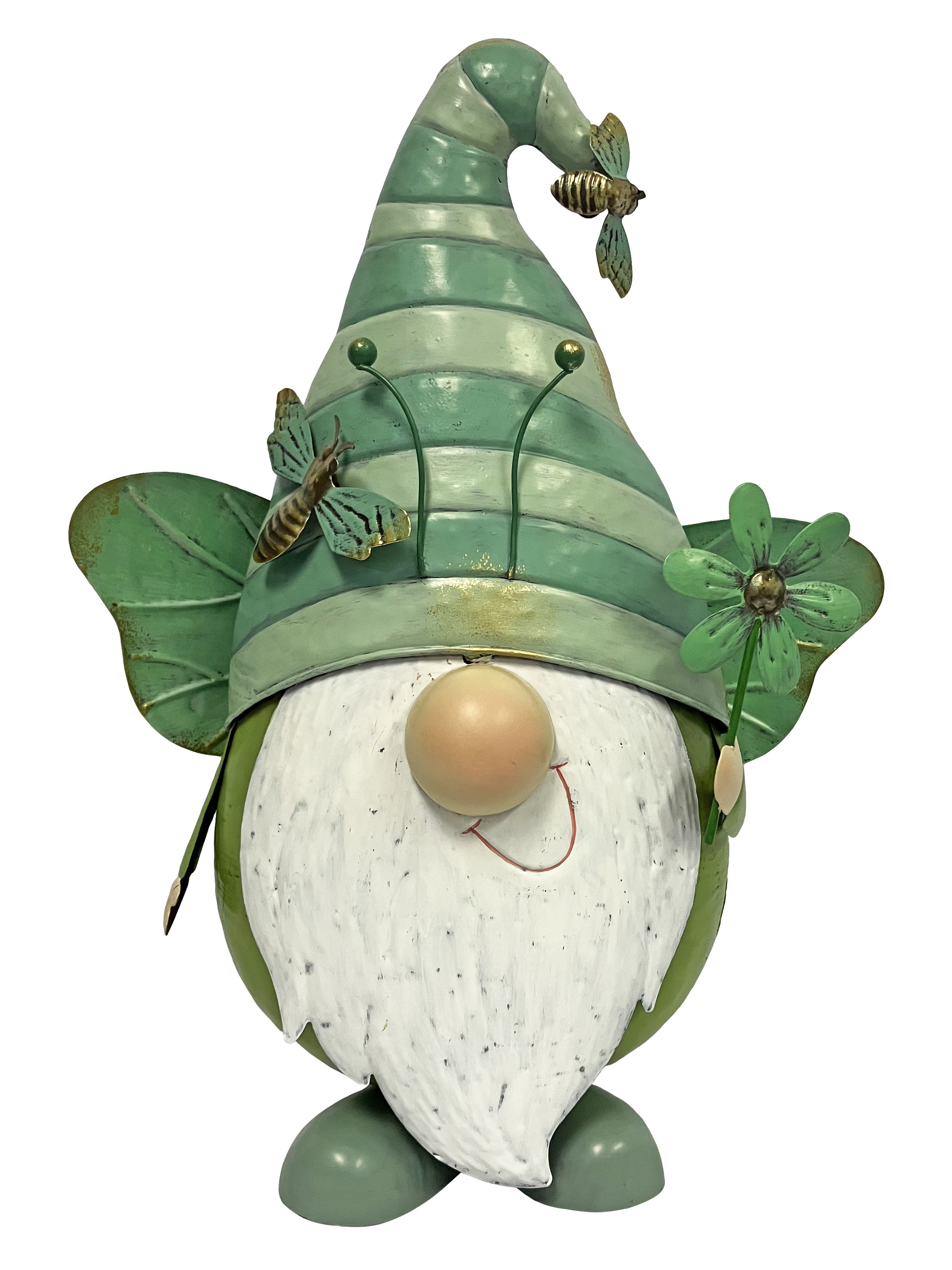 Ophelia & Co. Green Flying Gnome Garden Statue - Wayfair Canada
