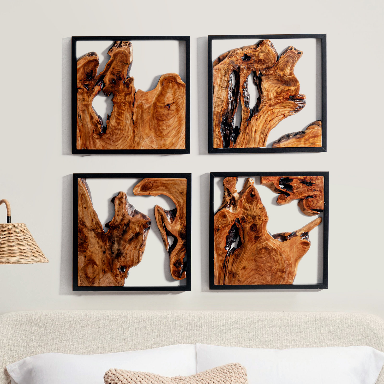 Millwood Pines 2 Pieces Rustic Cedar Wood Wall Decor & Reviews | Wayfair