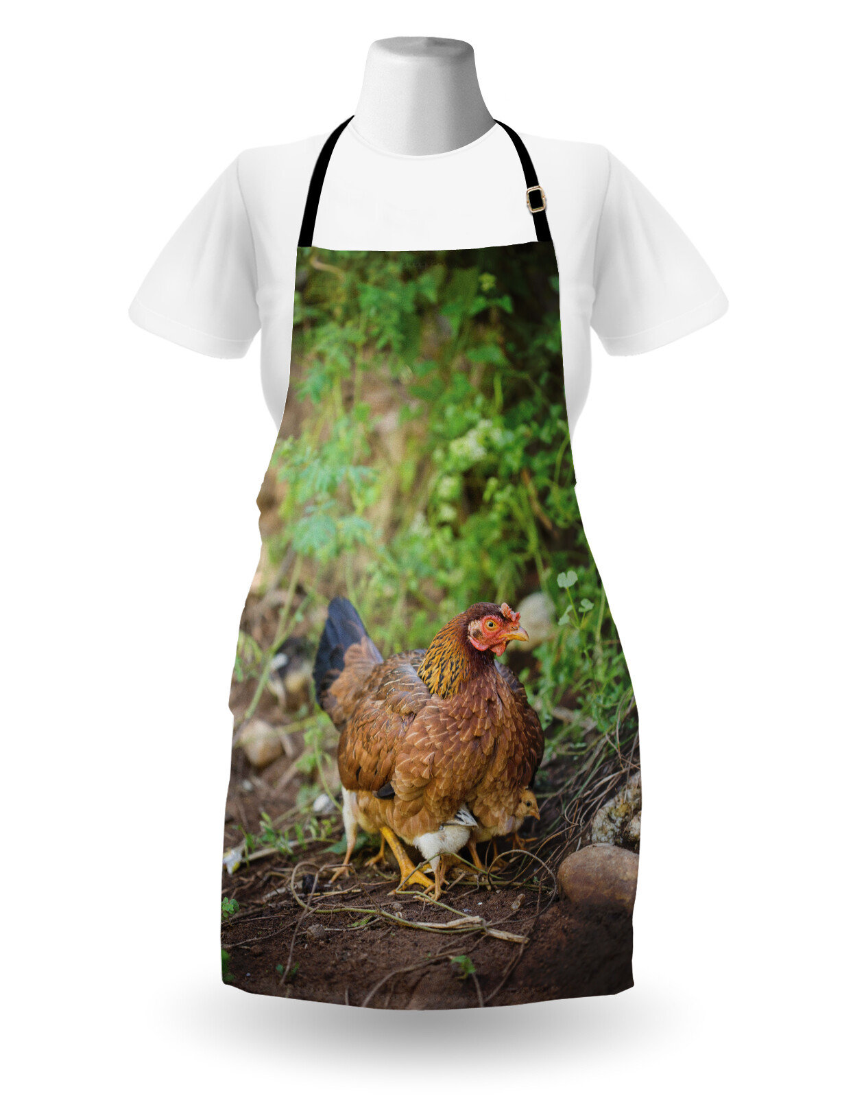 Bungalow Rose Hen and Chicks Apron Unisex Chicken on Adult Size ...