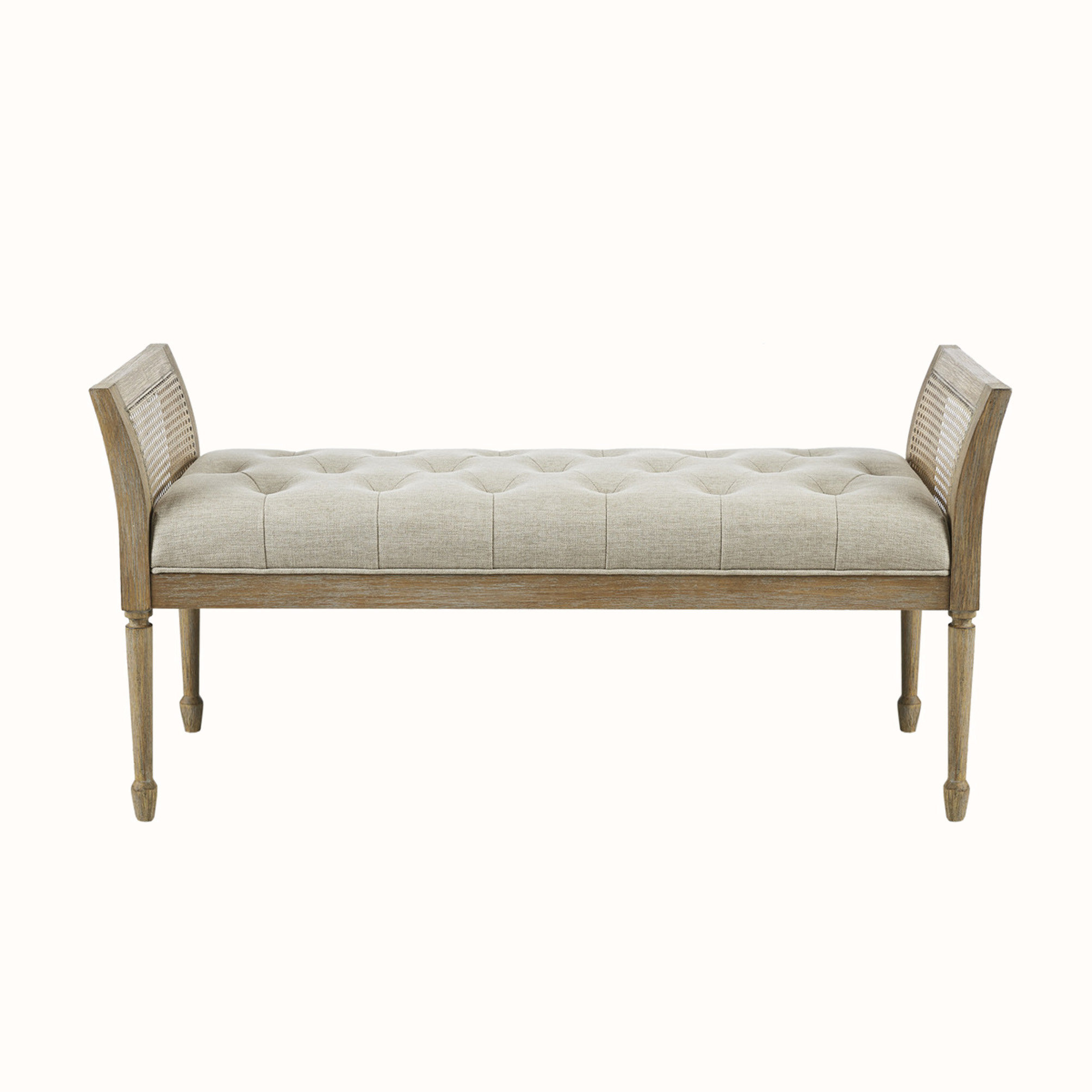 Bayou Breeze Wood Frame Bench with Arm | Wayfair
