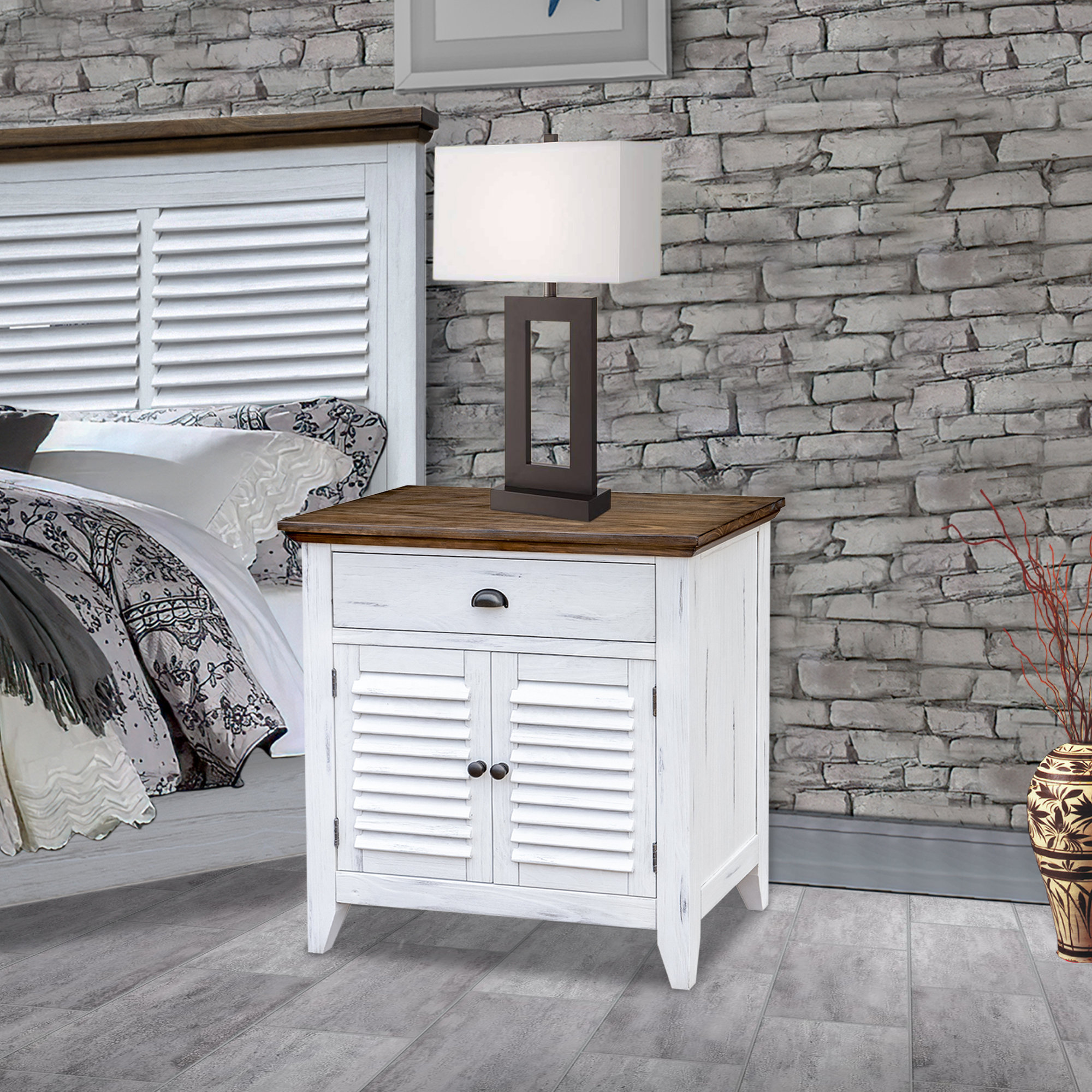 Rosecliff Heights Minneiska 1 - Drawer Solid Wood Nightstand | Wayfair