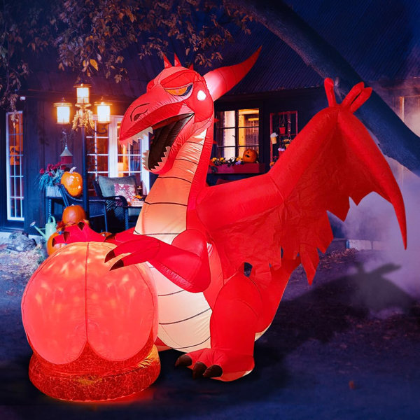 inflatable red dragon