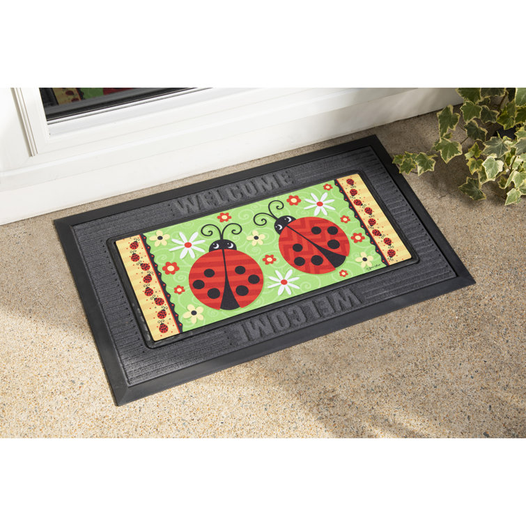 Trinx Finnie Sassafras Switch 22" x 10" Non-Slip Outdoor Door Mat | Wayfair
