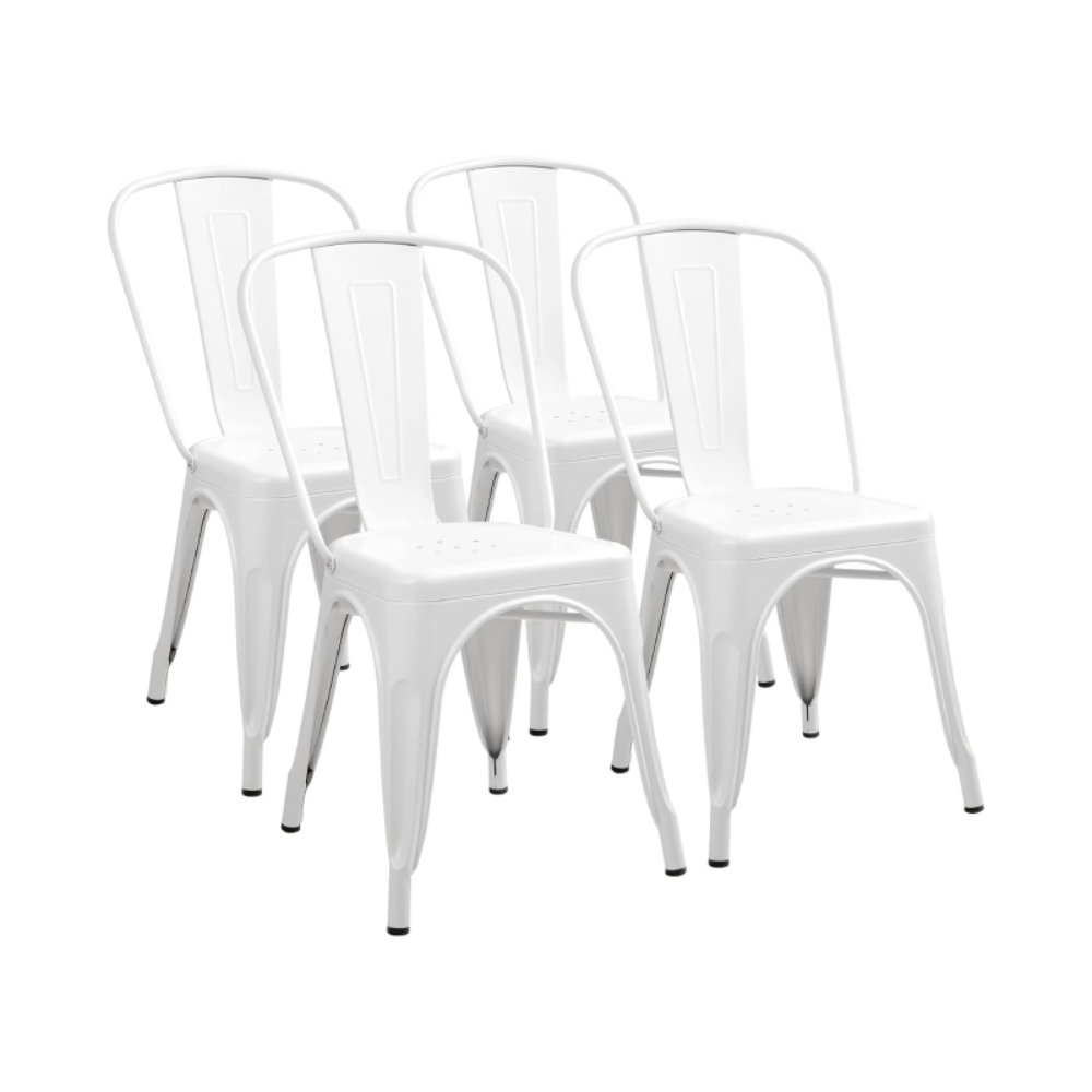 Zeki Shoggy Steel Stackable Nesting Chair ( Set of 4 ) | Wayfair