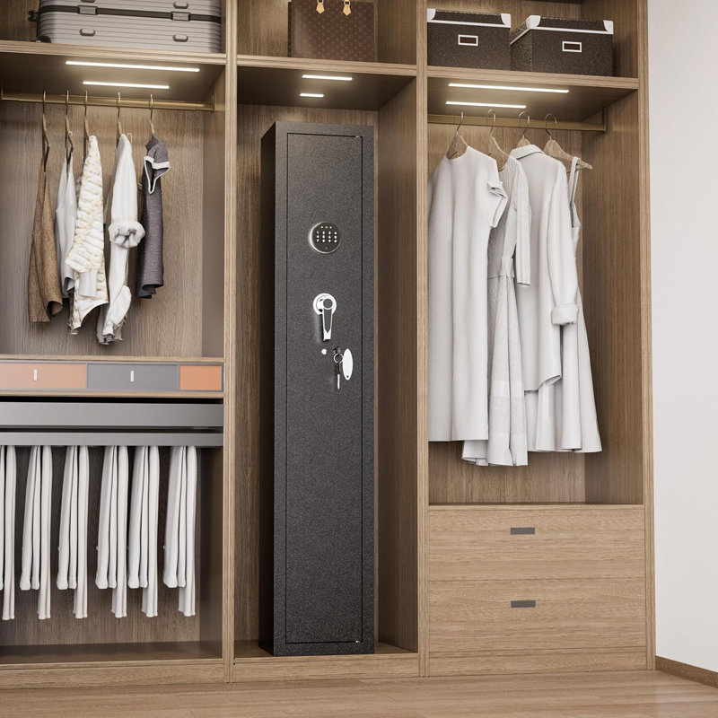 SUNCROWN 2-3 Rifle Gun Safe, Long Gun Safes for Rifle and Shotgun with ...