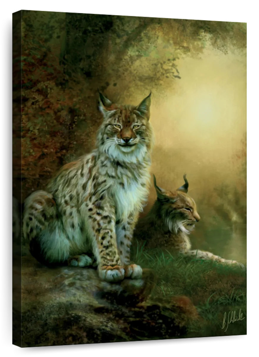 Ebern Designs Brampt Two Lynxes | Wayfair