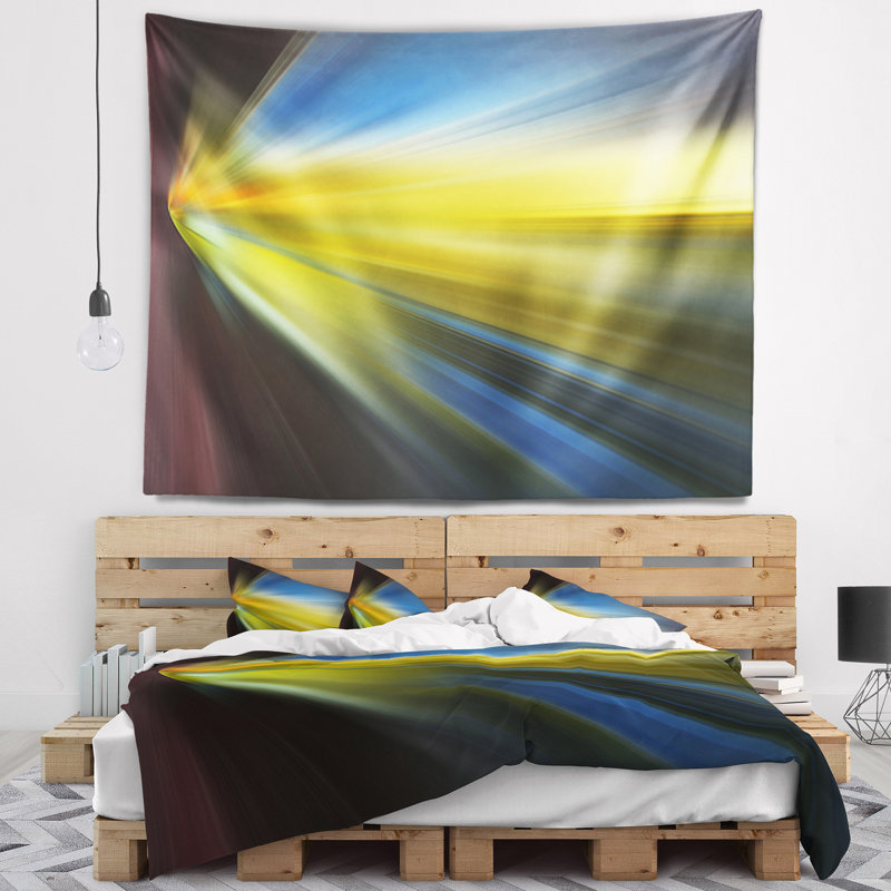 The Twillery Co.® Corwin Brown Blue Focus Light Tapestry | Wayfair