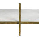 Alder & Tweed Ren End Table in Cloud Marble/Refined Brass | Perigold