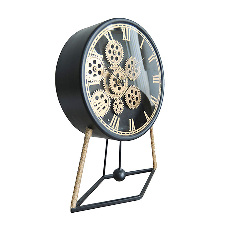 Borough Wharf Analogue Metal Mechanical Tabletop Clock in | Wayfair.co.uk