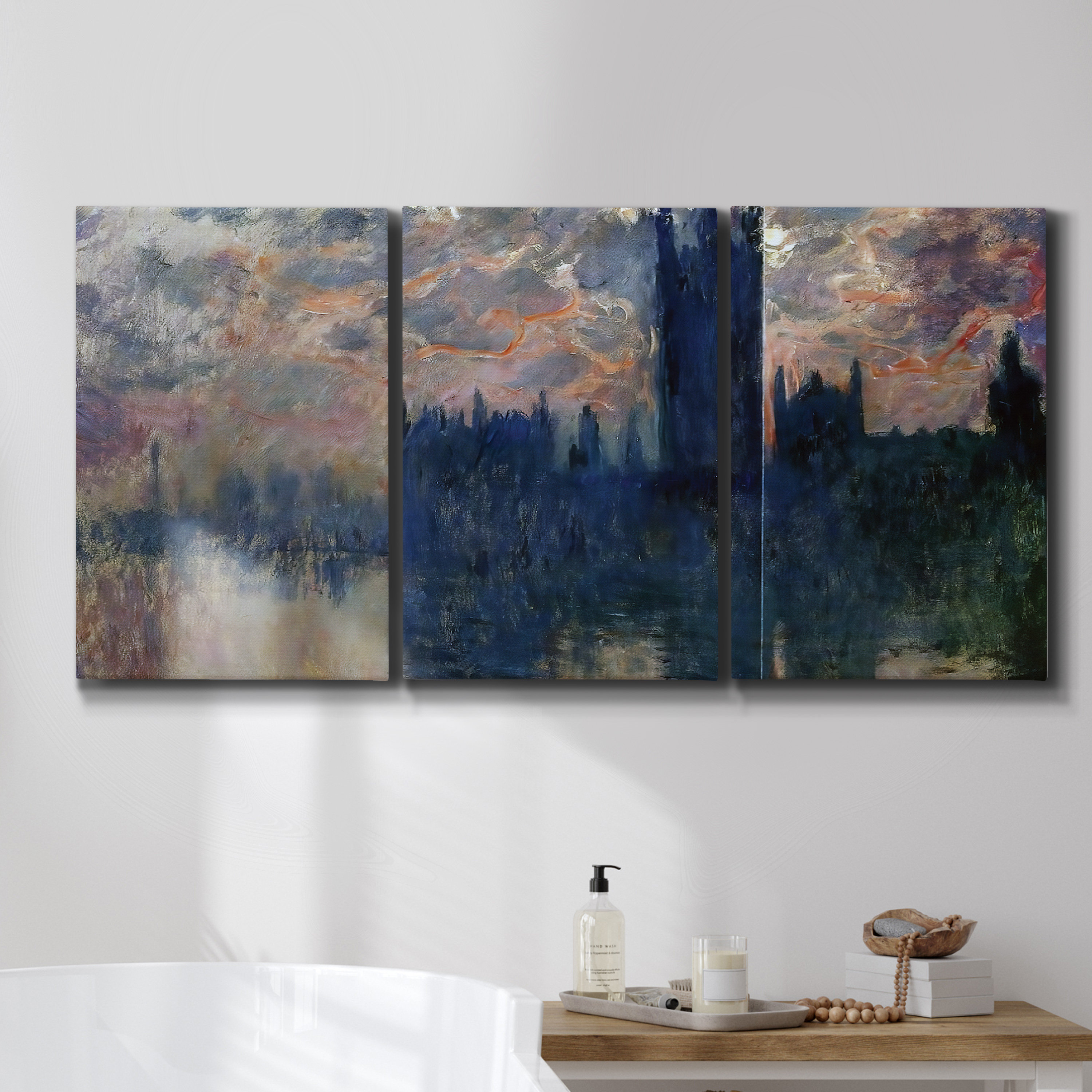 Loon Peak The Blue Row Boat, 1887 - 3 Piece Wrapped Canvas Print ...