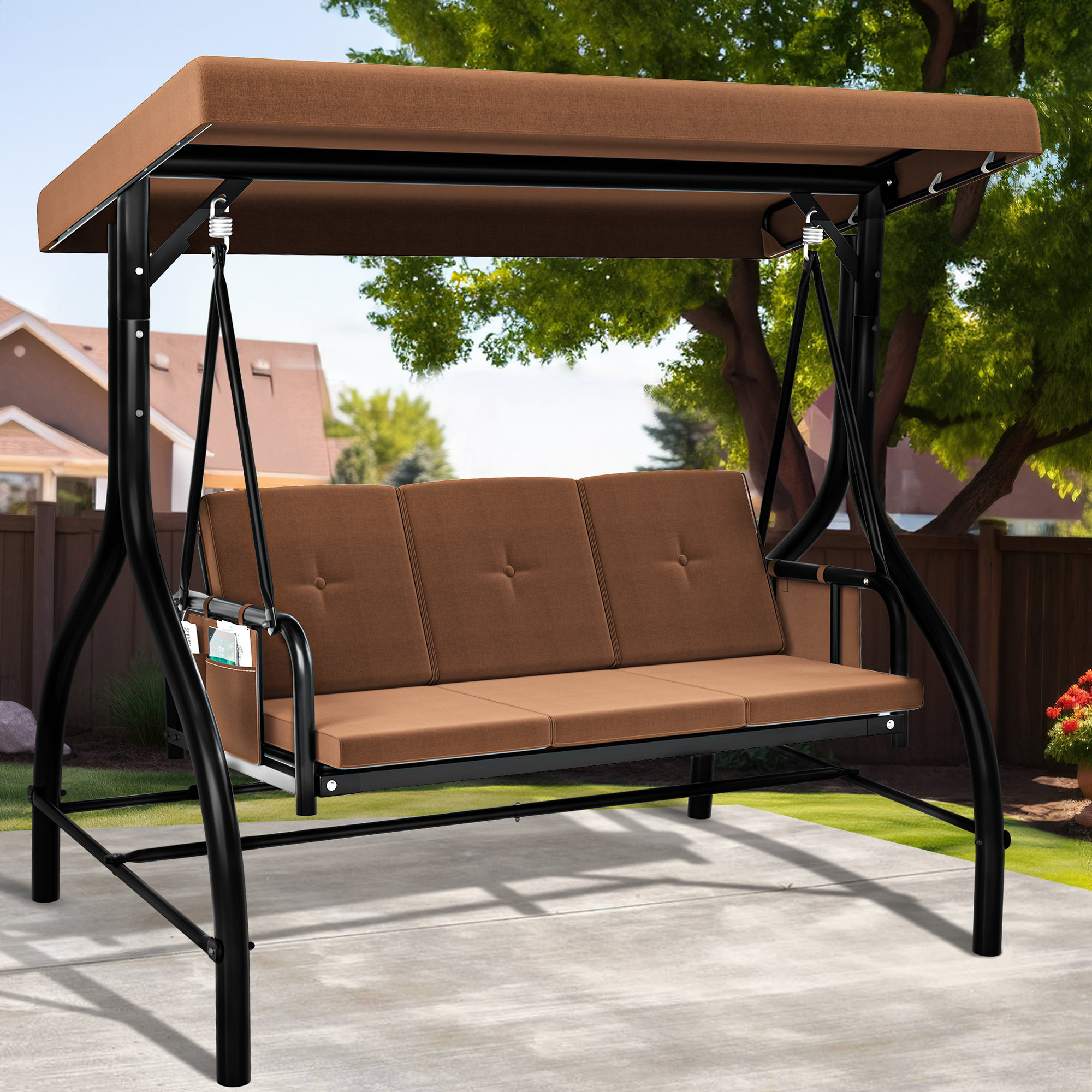 Blue Elephant Hartness 210Cm W Swing Seat with Stand & Reviews ...