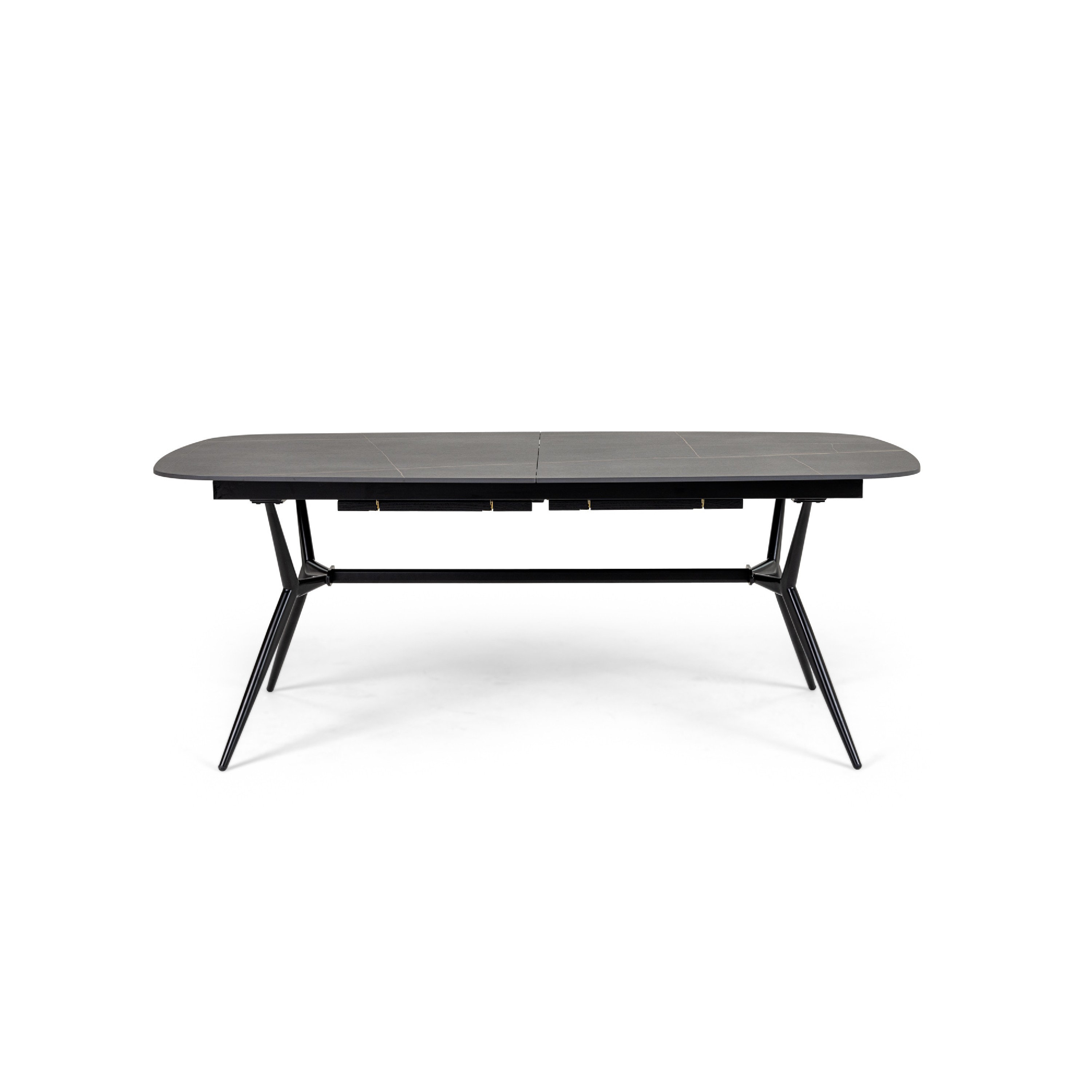 Benjara Cid Julie Dining Table, 79-118 Inch Extendable Black Ash ...
