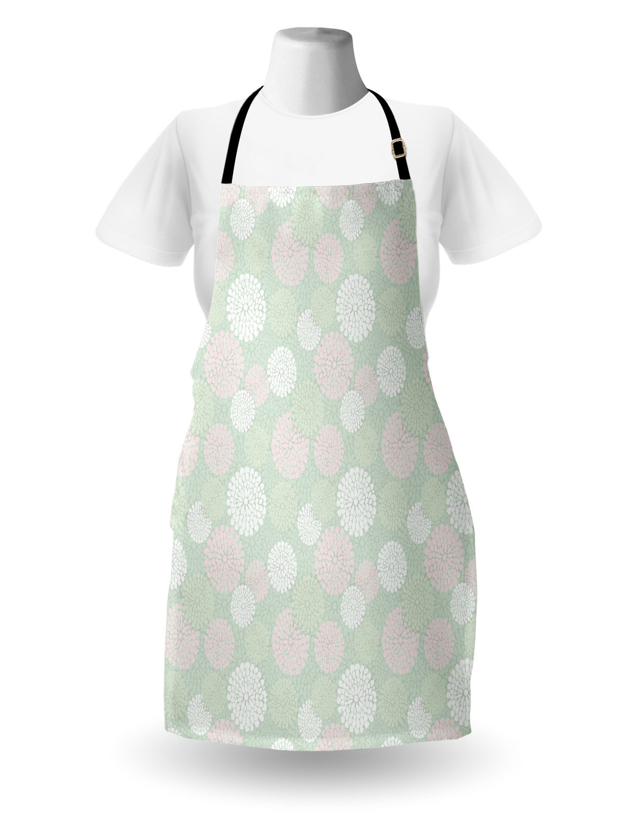 East Urban Home Mint Apron Unisex, Pastel Dahlia Blossoms, Adult Size ...