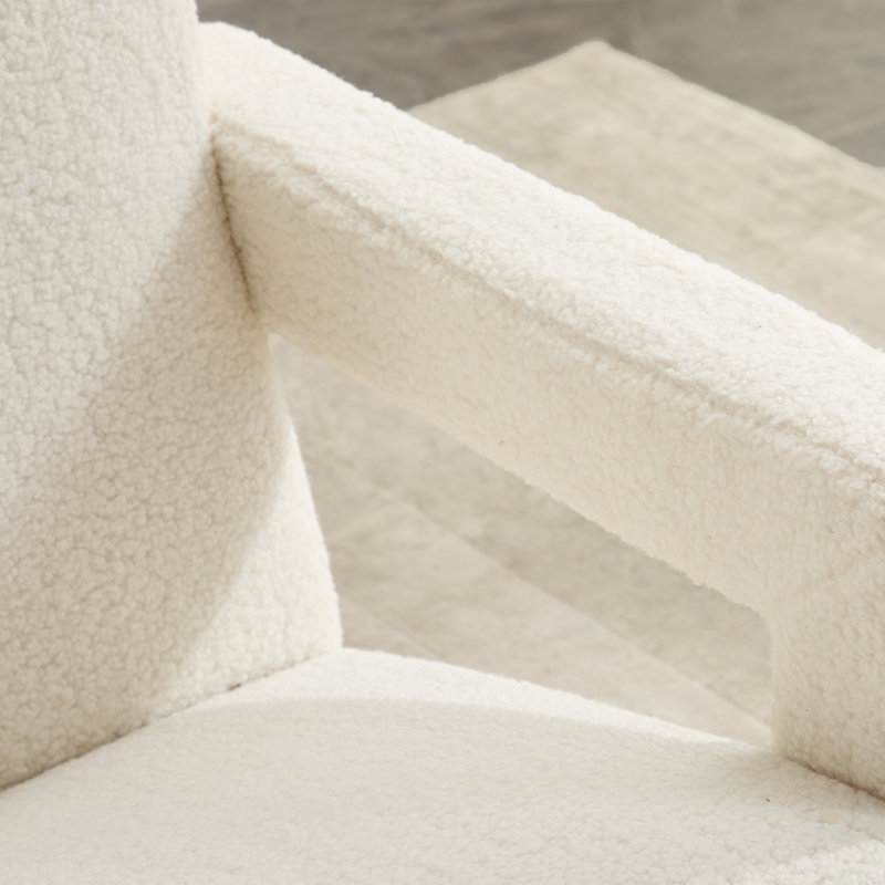 Ebern Designs Modern Style Lambswool Upholstered Accent Chair & Reviews ...