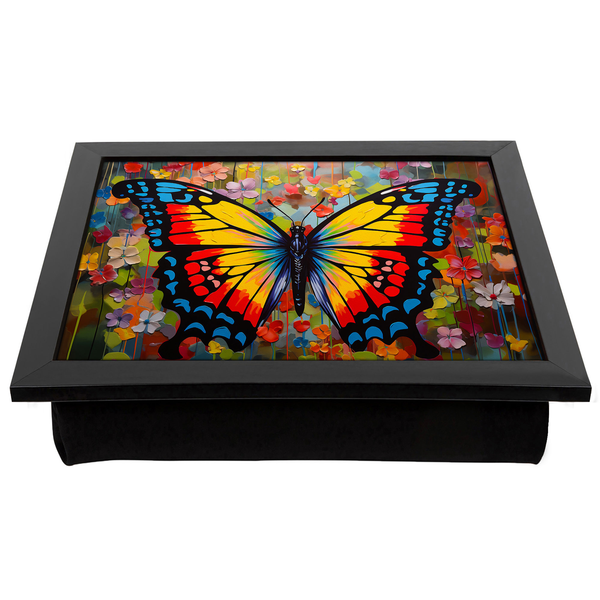 Metro Lane Butterfly Pop Art No.2 Lap Tray with Cushion | Wayfair.co.uk