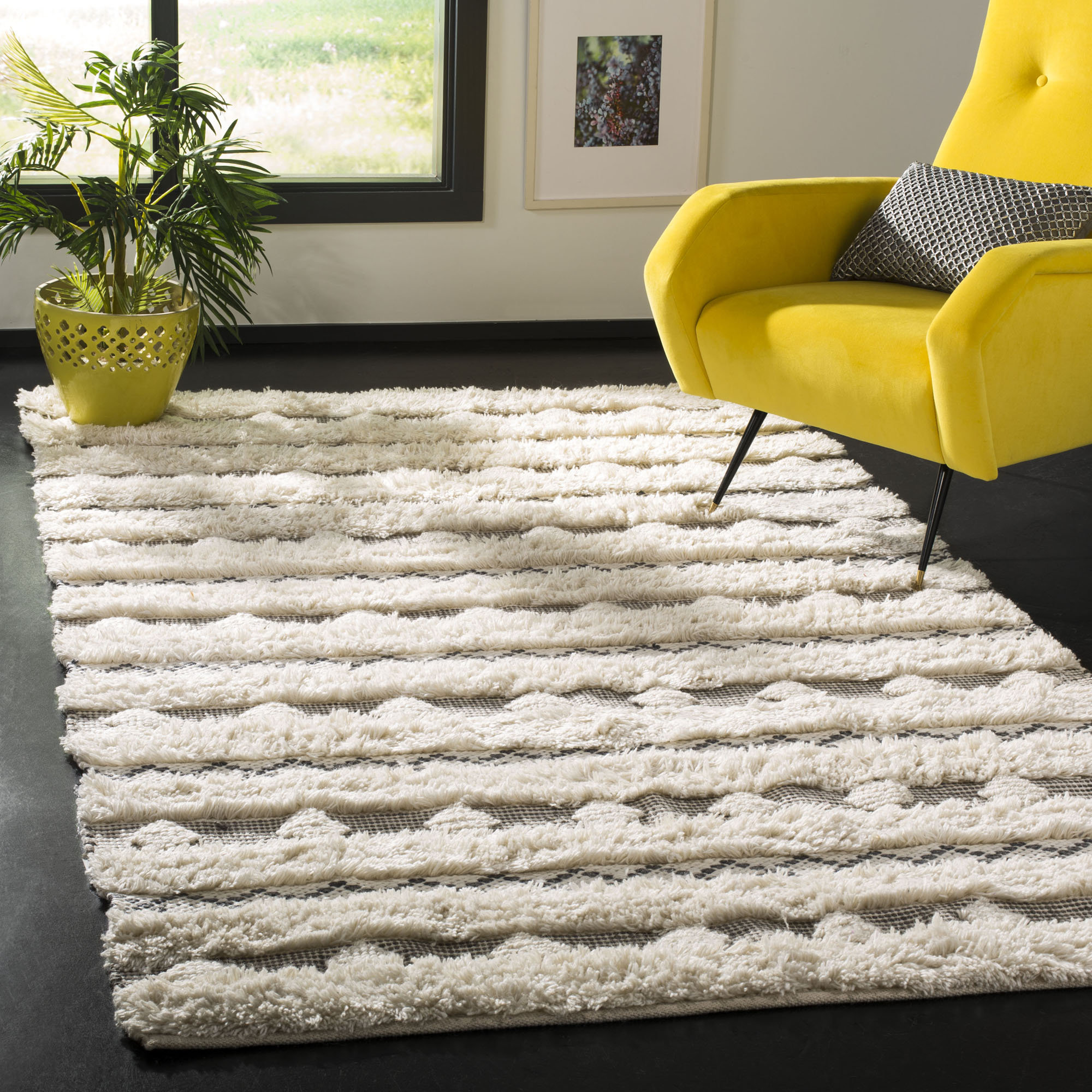 Foundry Select Celia Geometric Handmade Flatweave Wool/Cotton Ivory ...