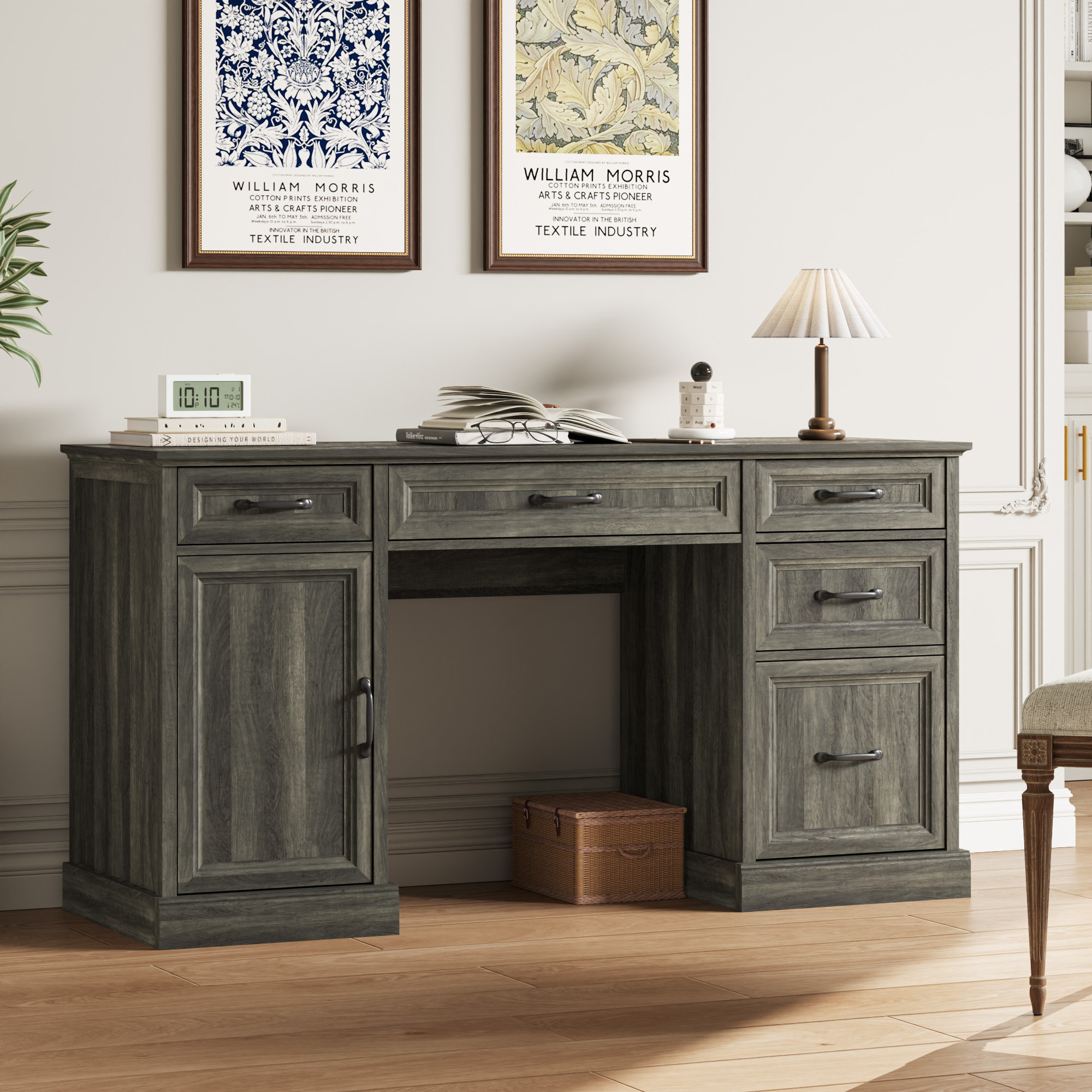 Ophelia & Co. Hava Modern Writing Desk With Drawer,Executive Desk ...