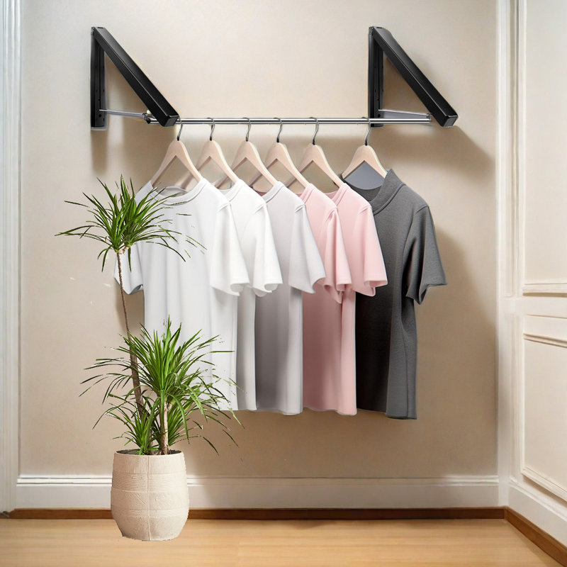Rebrilliant Aluminum Foldable Wall-Mounted Drying Rack | Wayfair