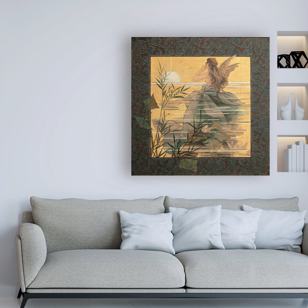 Trinx Winged Nymph At Sunrise On Canvas by Alexandre De Riquer Painting ...