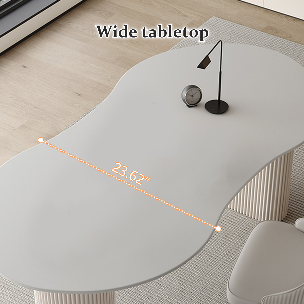 COMDOY Modern minimalist rock plate countertop with carbon steel table ...
