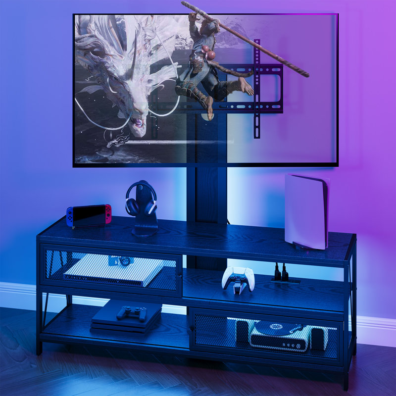 Trent Austin Design® Athena 51'' Gaming RGB TV Stand Mount with Power ...