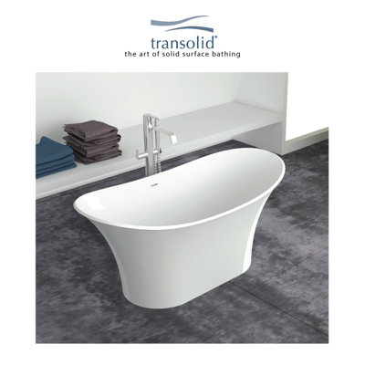 Transolid Madison 60'' x 30'' Freestanding Soaking Solid Surface ...