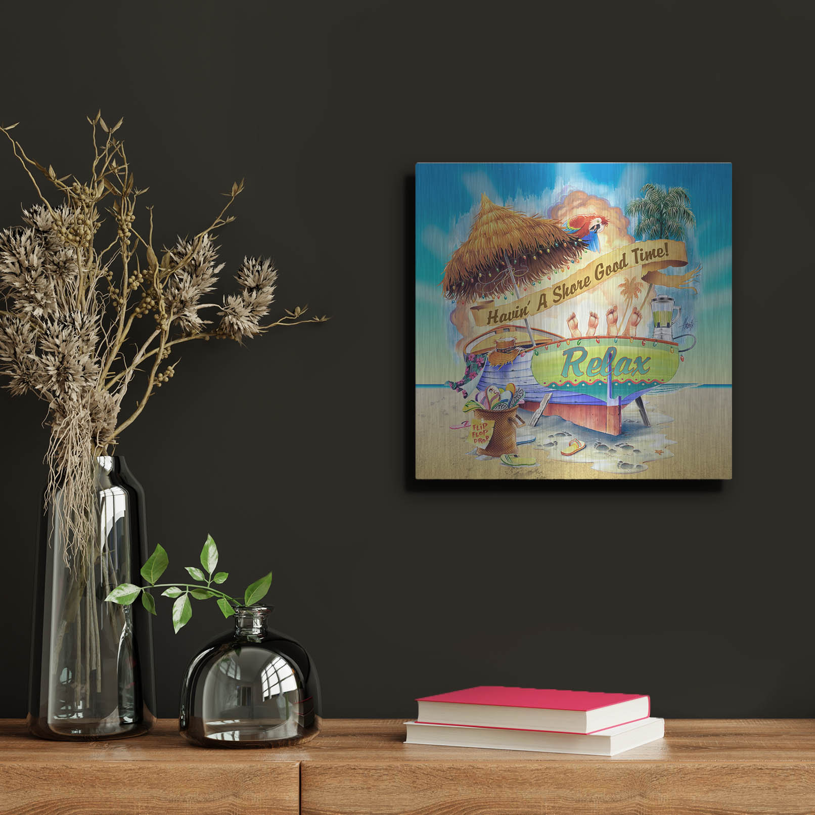 Breakwater Bay 'Shore Good Time Boat' by James Mazzotta, Metal Wal Art ...