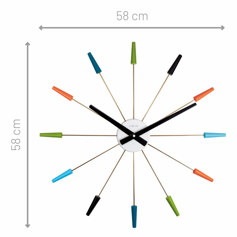 NeXtime Vintage Colored Plug Inn Spoke Wall Clock | Wayfair