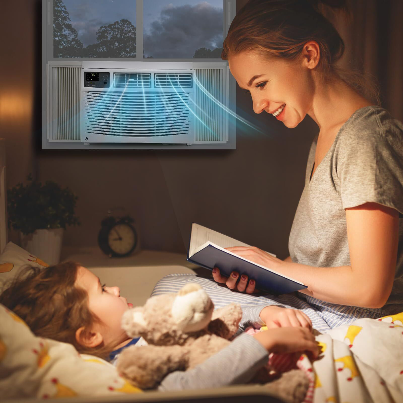 babevy 8000 BTU 11 CEER Window Air Conditioner Auto Restart ...