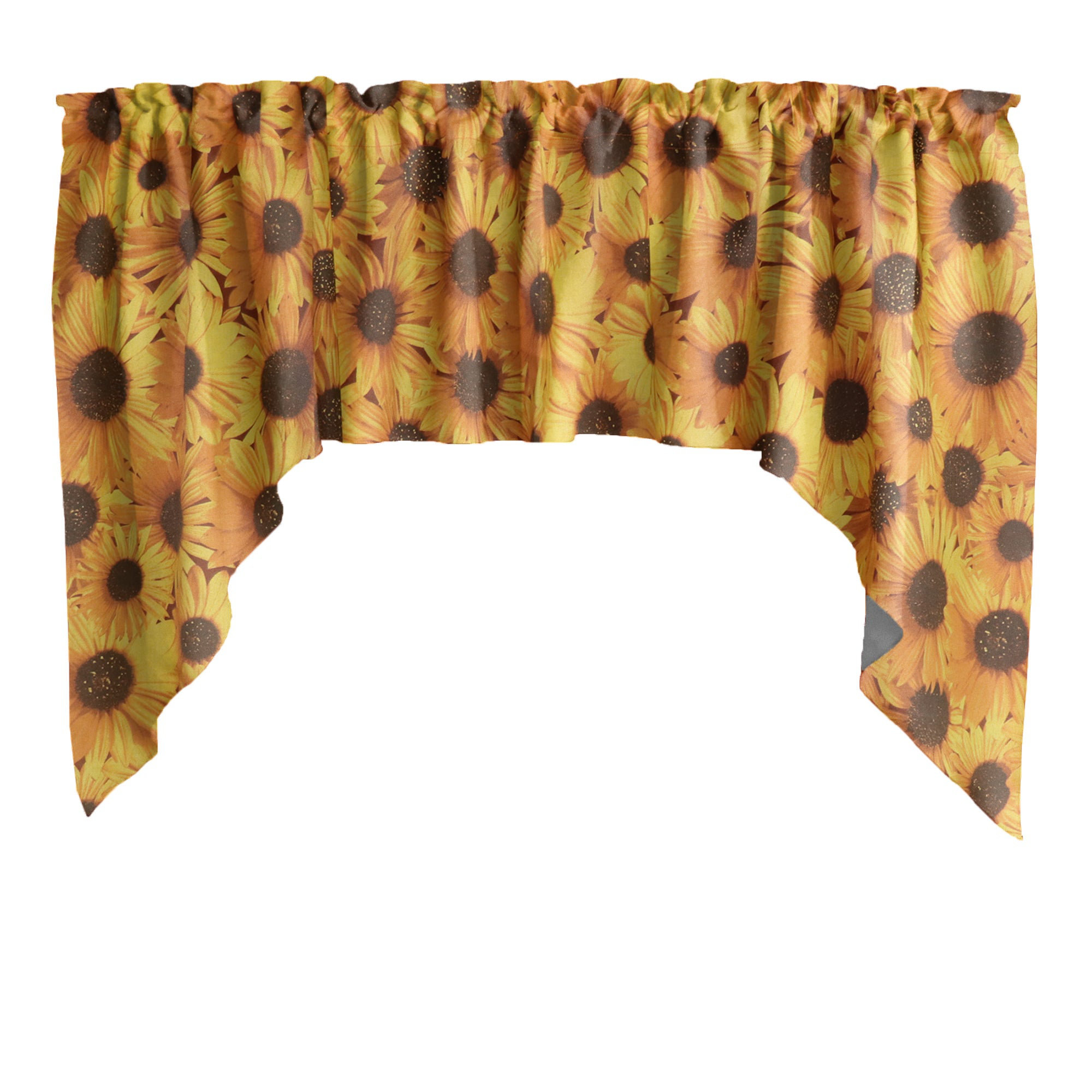 lovemyfabric Sunflowers Print Swag Window Valance | Wayfair