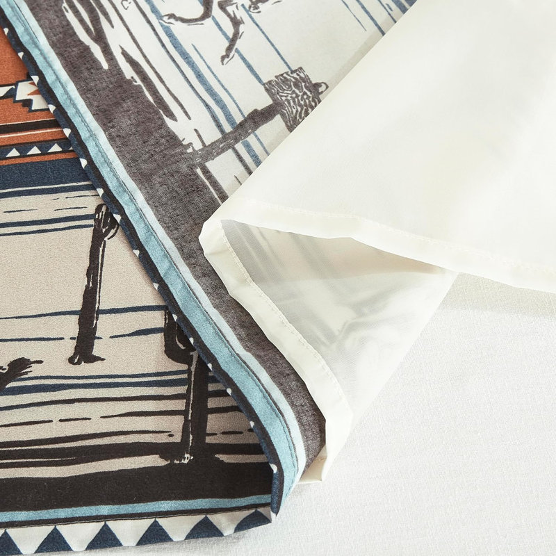 Chezmoi Collection Boone Southwestern Cowboys Window Curtain Set | Wayfair