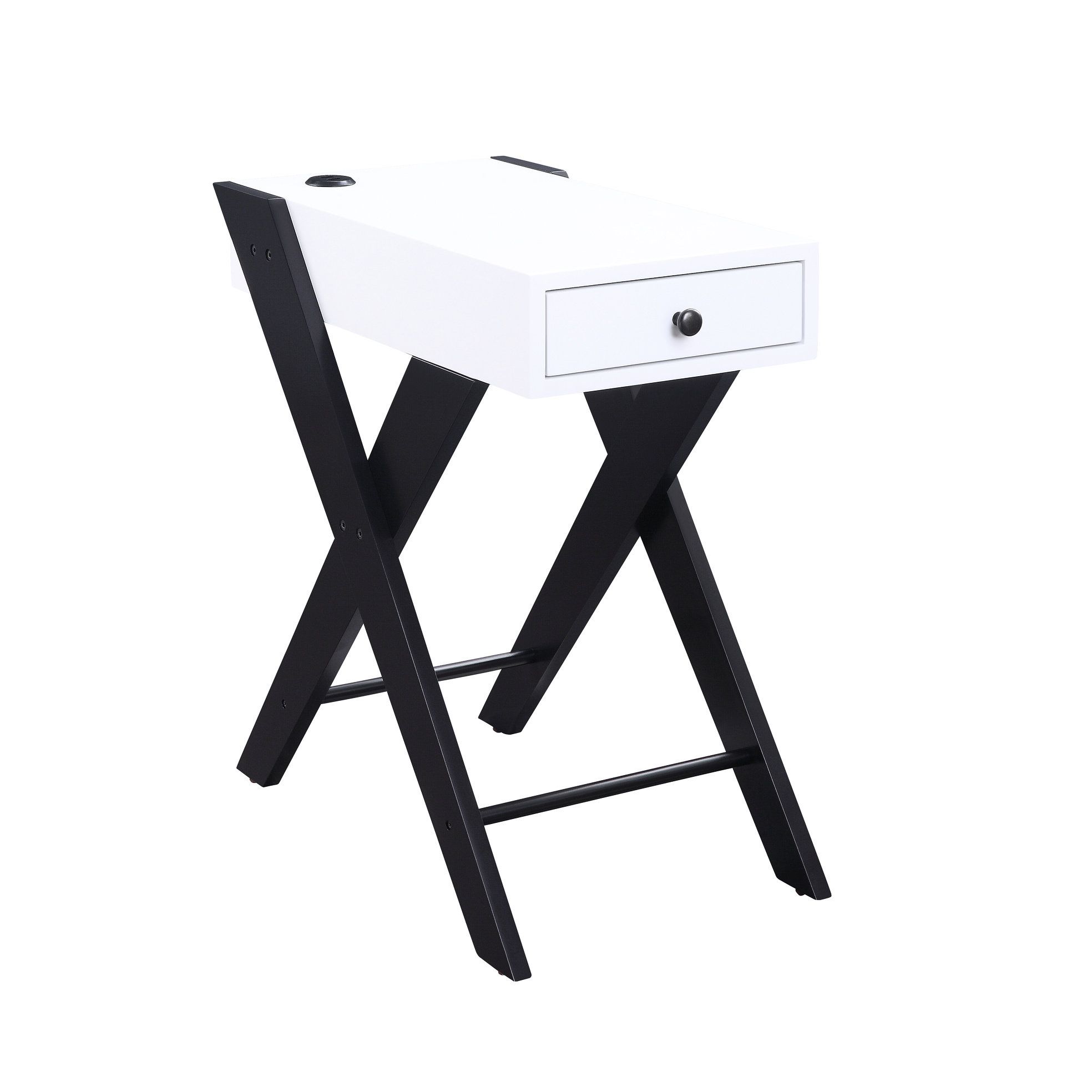 Ebern Designs Fashionable Table In White And Black With Practicality ...