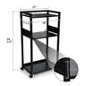 TCMT 3-Tier Rolling Printer Stand Storage Rack Shelf w/ USB and Power ...