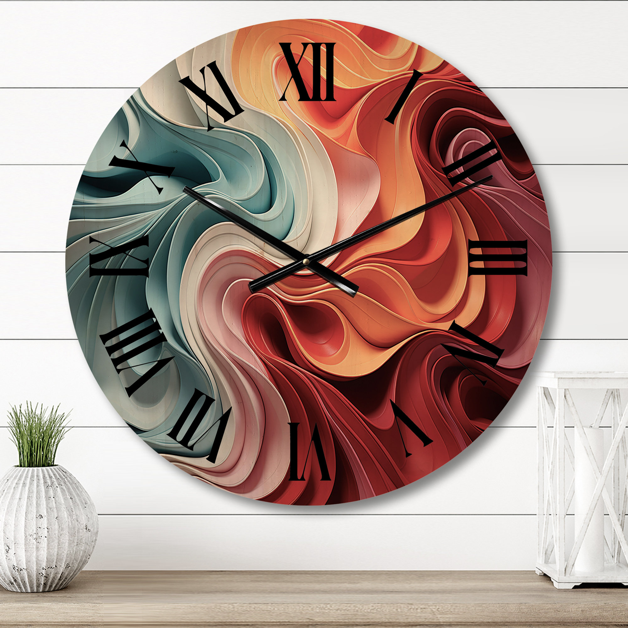 East Urban Home Opt Art Chromatic Delirium IV - Modern Oversized Wood ...