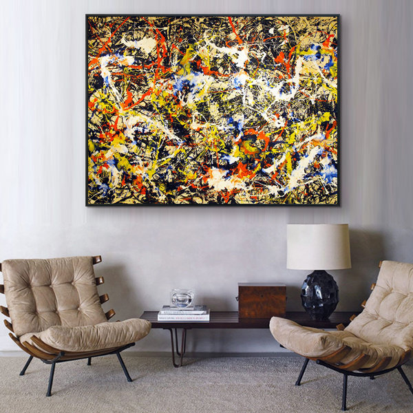 Red Barrel Studio® Convergence By Jackson Pollock Framed On Canvas by ...