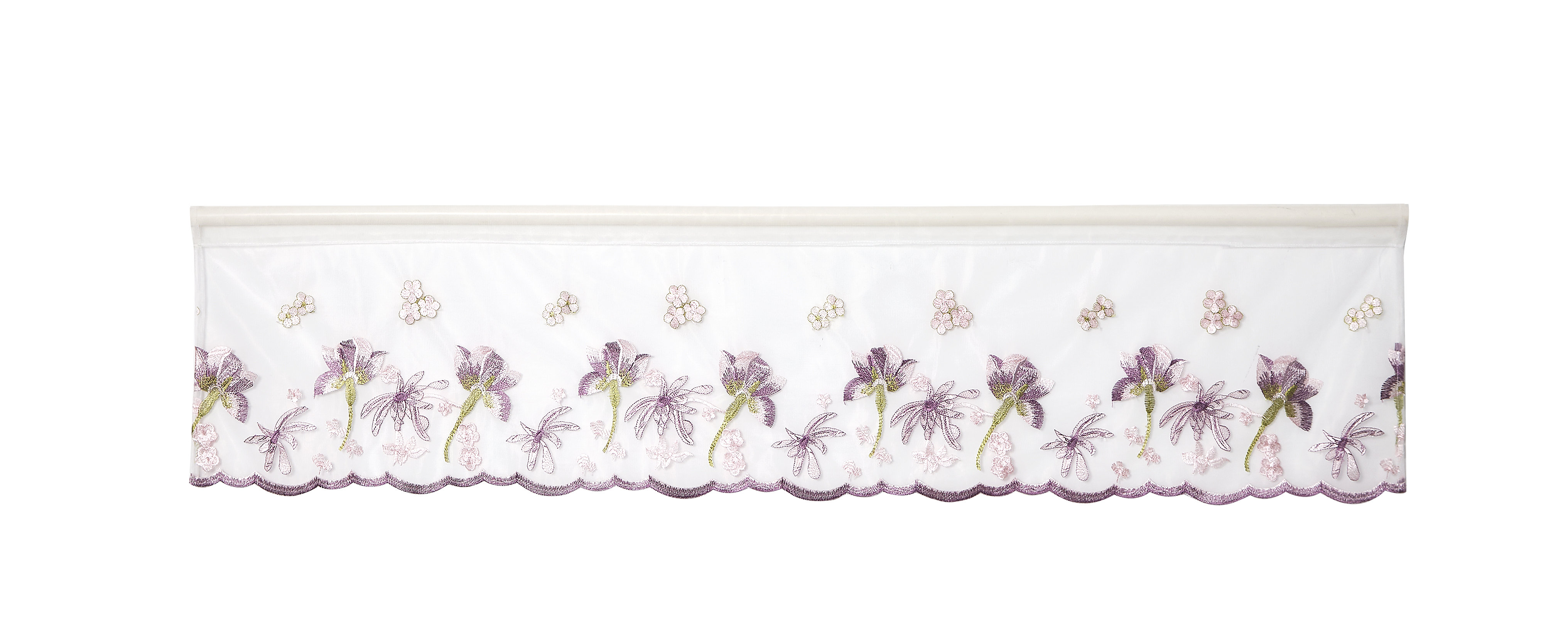 Lark Manor™ Burline Riviera Floral Lace Pattern 60'' W Window Valance ...