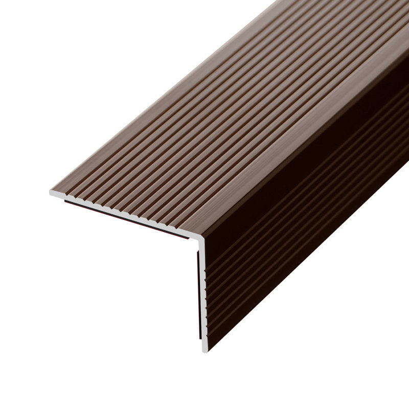 Sunwings Aluminum 2" W x 48" L Peel & Stick Stair Nose Anti-Slip Strip ...