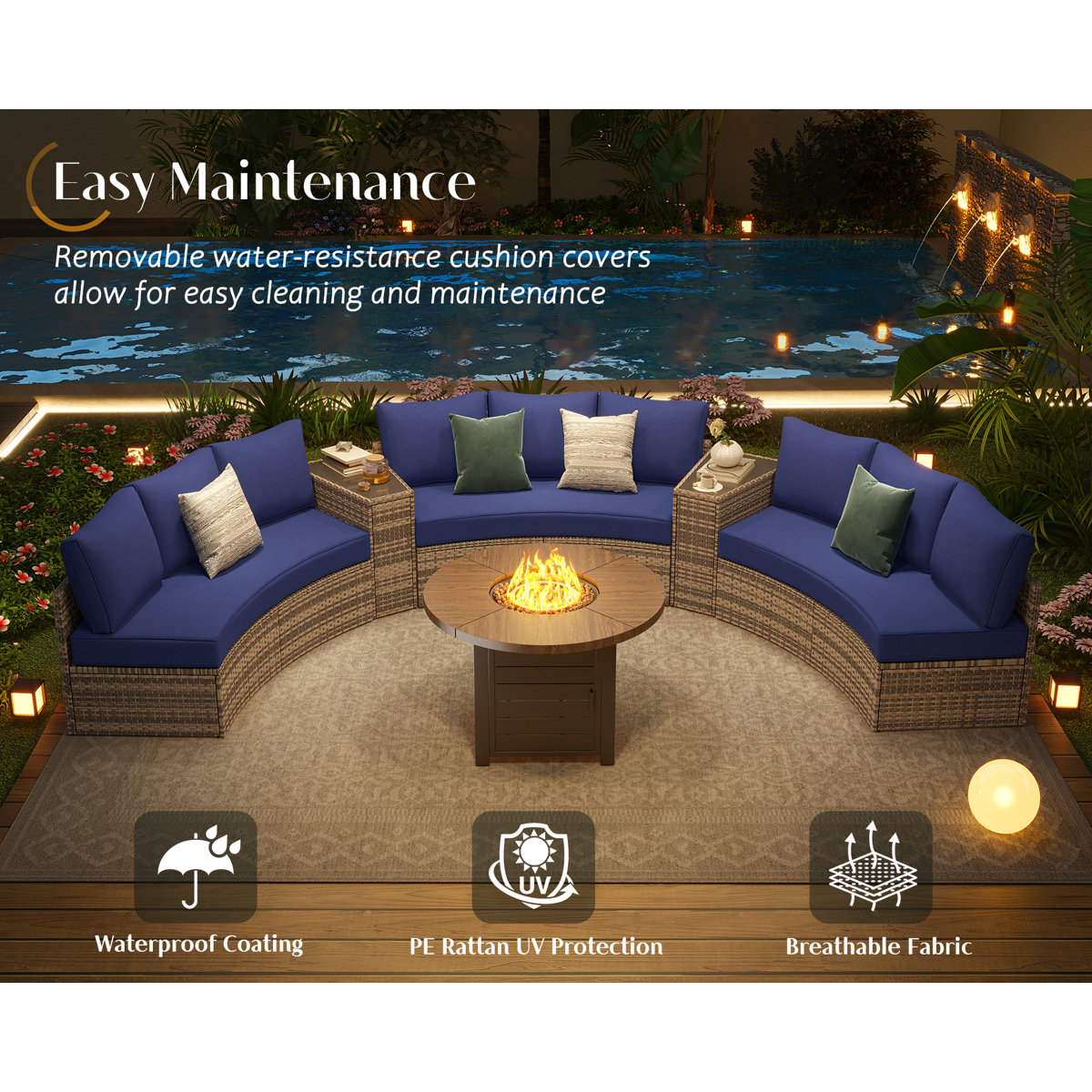 Latitude Run® Leiny 11 Piece Rattan Sofa Seating Group With Cushions ...