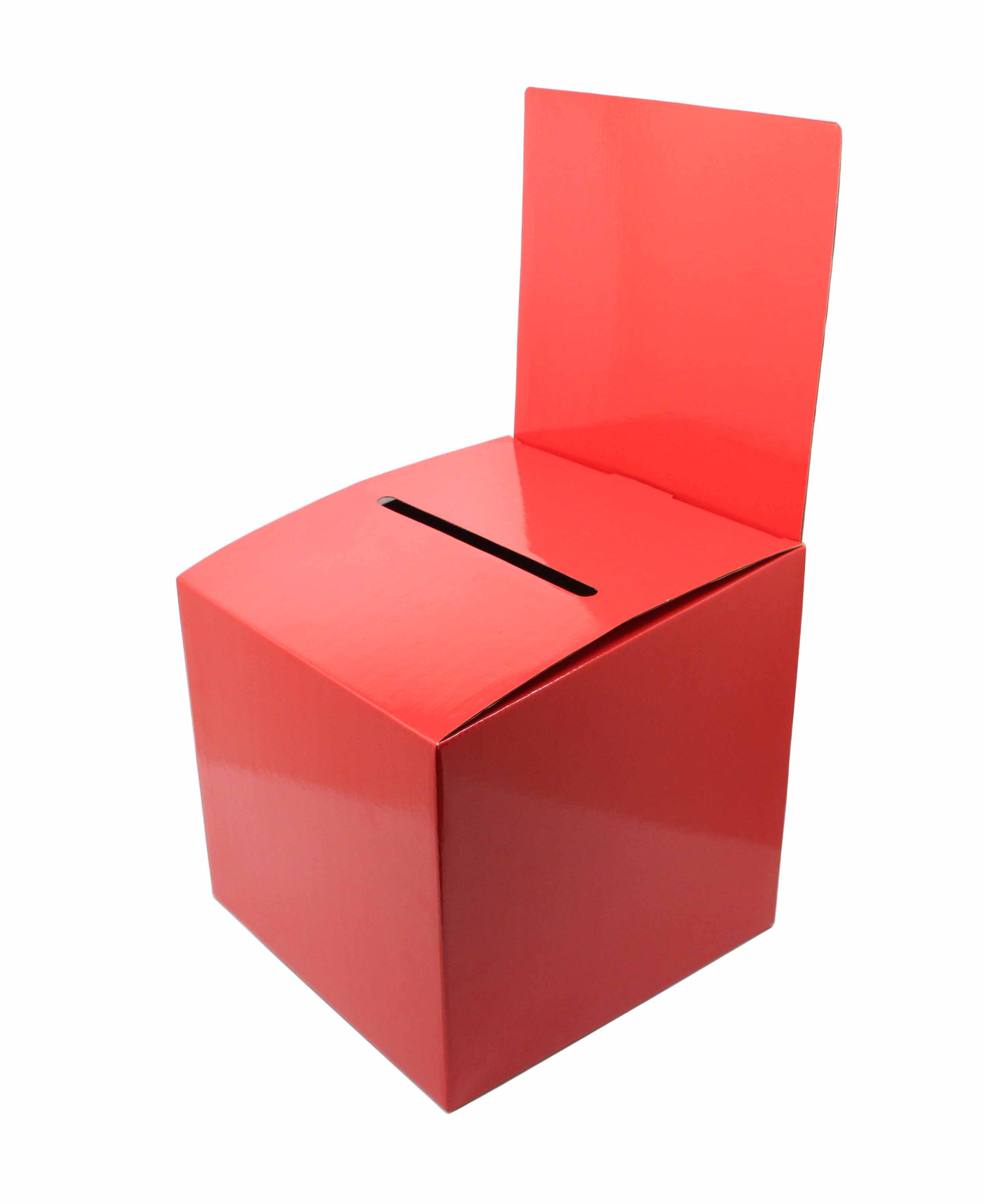 Inbox Zero 10PK Red Small Mini Raffle Ticket Cardboard Box 6x6x12" Tip ...